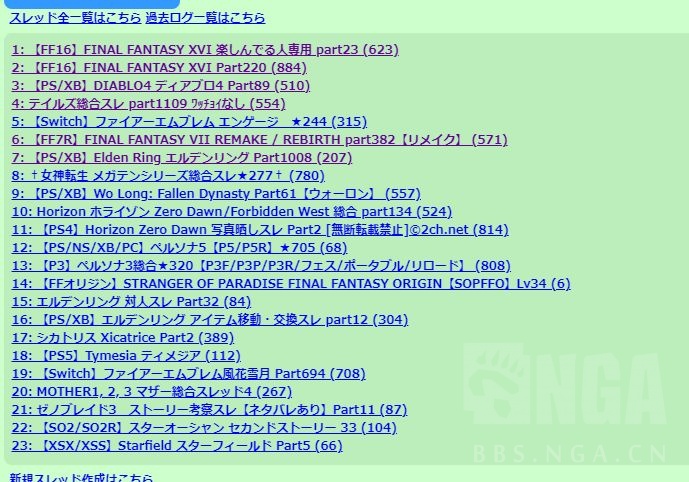 FF16值得更好评价的 NGA玩家社区