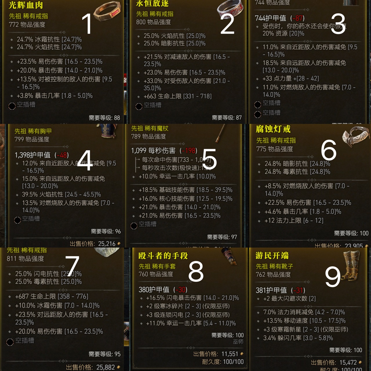 [靴子][戒指][武器][供]出816法师毕业魔杖，鞋子，手指，高roll戒指还有一些通用 NGA玩家社区