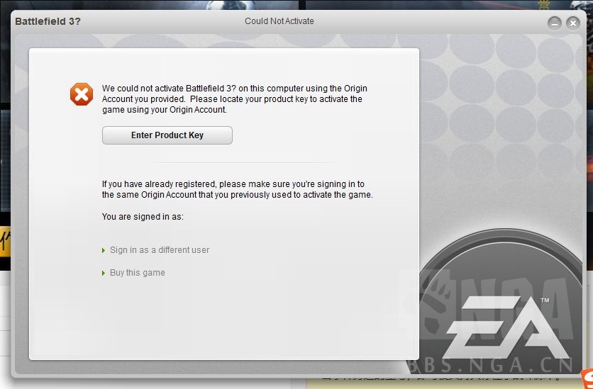 [求助]steam买的战地3，网页启动时还需要输入序列号？无法进入游戏 178