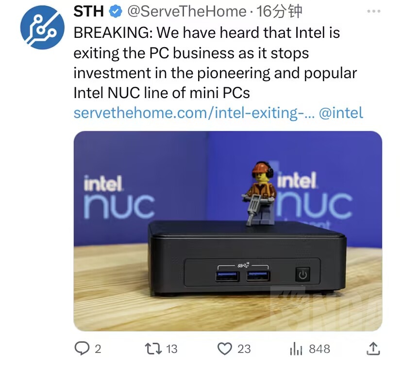 [硬件产品讨论] Intel将停止NUC迷你电脑产品线 NGA玩家社区
