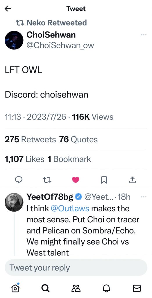 [搬运] ChoiSehwan致谢国内粉丝并开始LFT NGA玩家社区