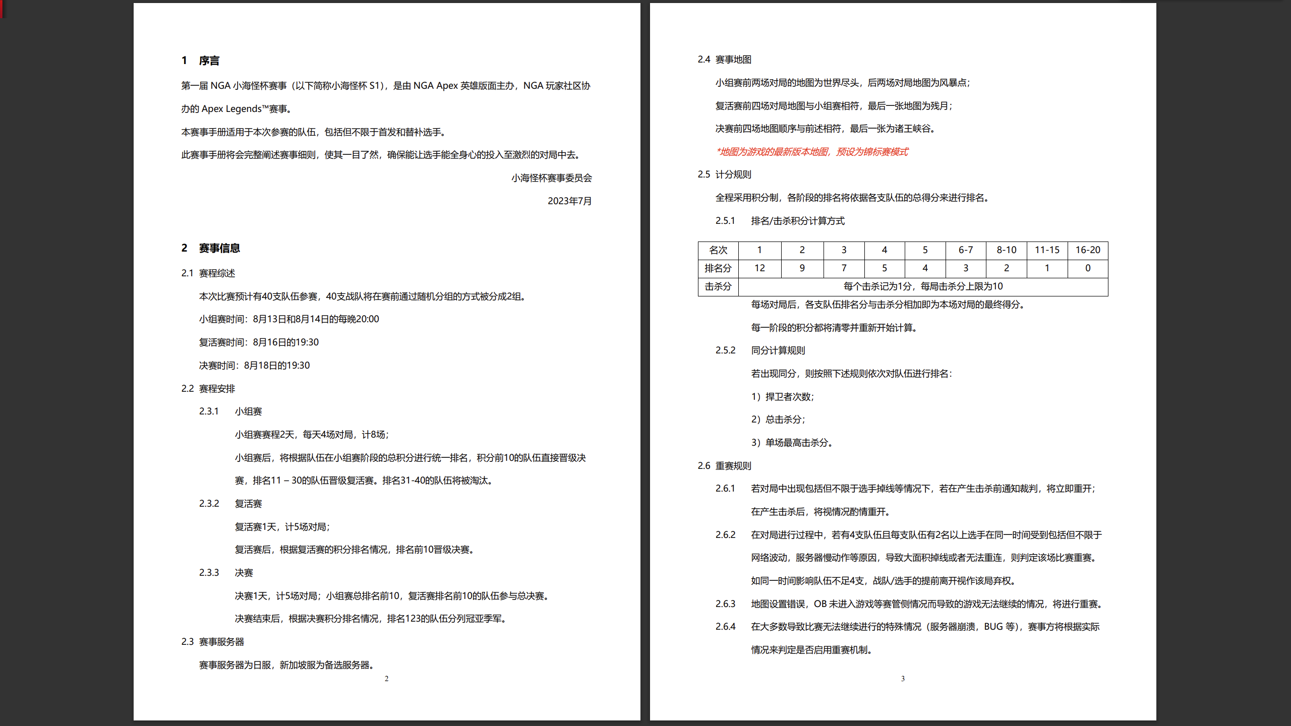 [游戏赛事] NGA Apex英雄赛事 - 第一届小海怪杯(小海怪杯赛事交流群：864402046，群内有赛事手册) NGA玩家社区