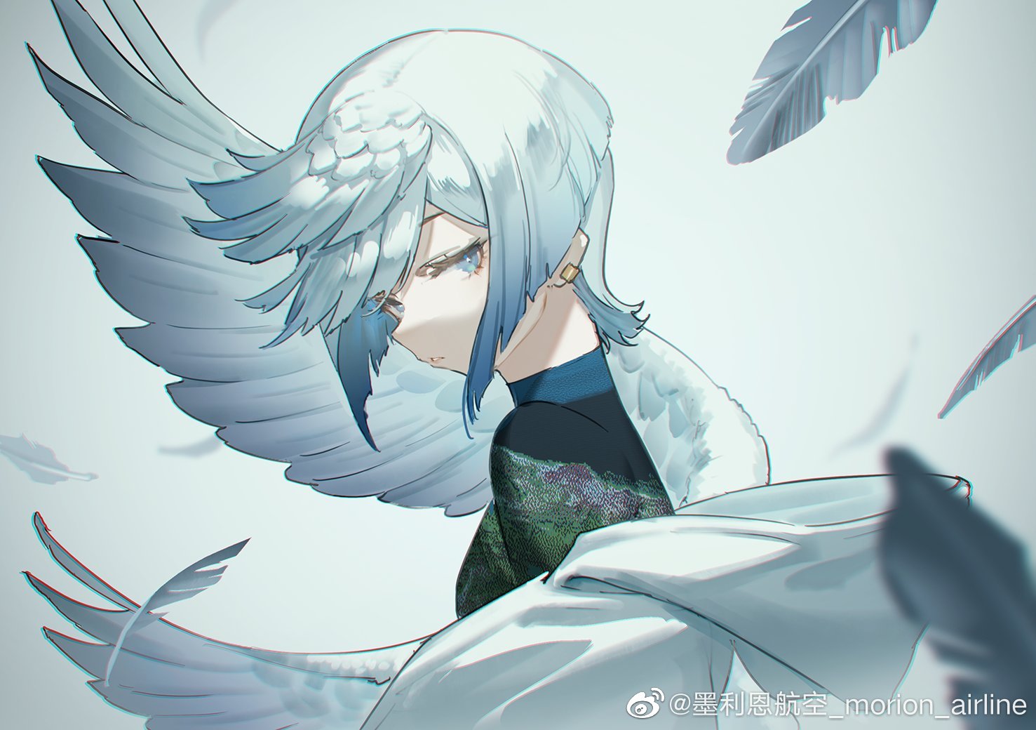 水魔的羽毛刘海，感觉是人设画师的xp NGA玩家社区