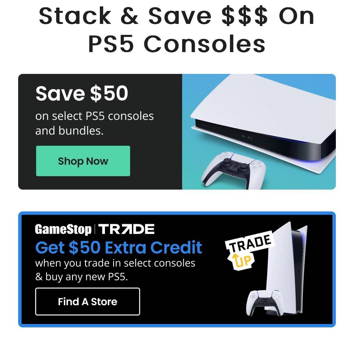 美国Gamestop近日推出“旧XSX换购PS5”活动，仅需加15刀即可获得一台新ps5！ 178
