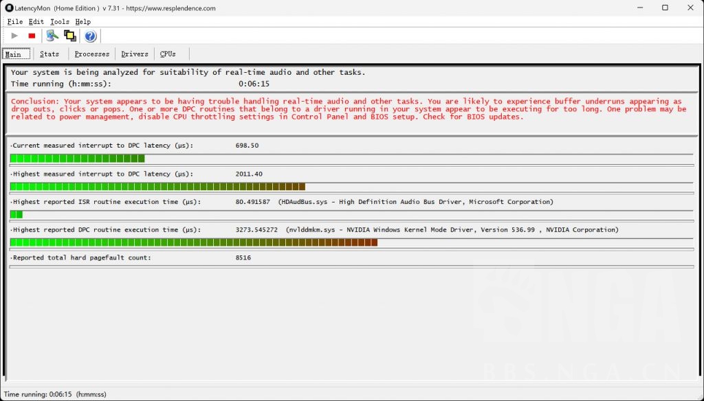 解决Windows调度与nvidia驱动导致DPC延迟带来的鼠标卡顿、爆音、键盘延迟等问题 NGA玩家社区
