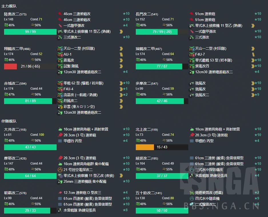 [舰colle] 低配E1出院，没有技巧，全是锁头 NGA玩家社区