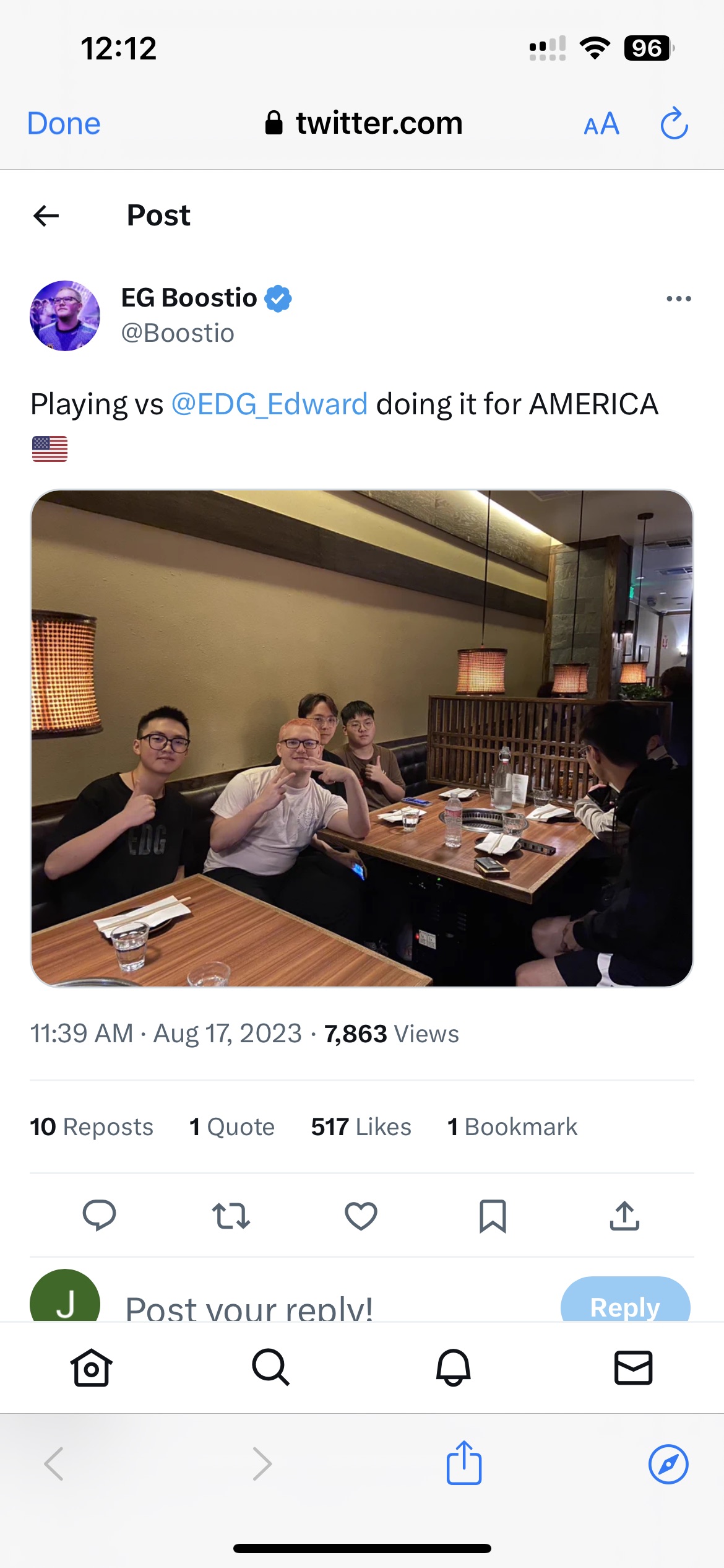 EG与EDG赛前聚餐 NGA玩家社区