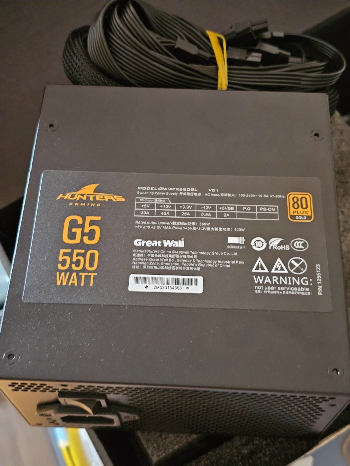 出全新仅拆封长城金牌550W电源 NGA玩家社区