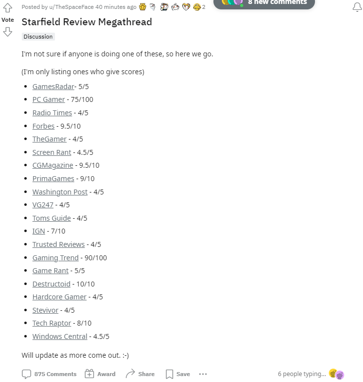 星空ign和gs双7分，mc已经掉到87分了。。。 NGA玩家社区