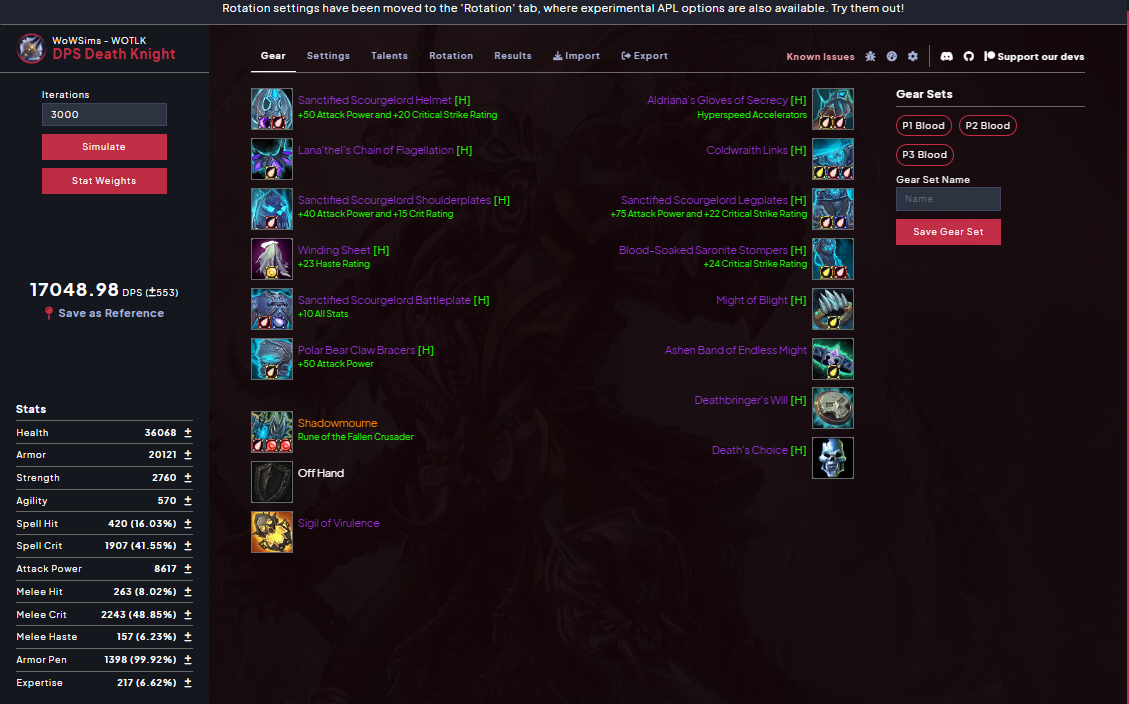 [研究讨论] 来自WOWSims模拟器10000次测试后的P4 LR天赋、配装、输出循环心得(2023.9.6 修正修正生存猎循环) NGA玩家社区