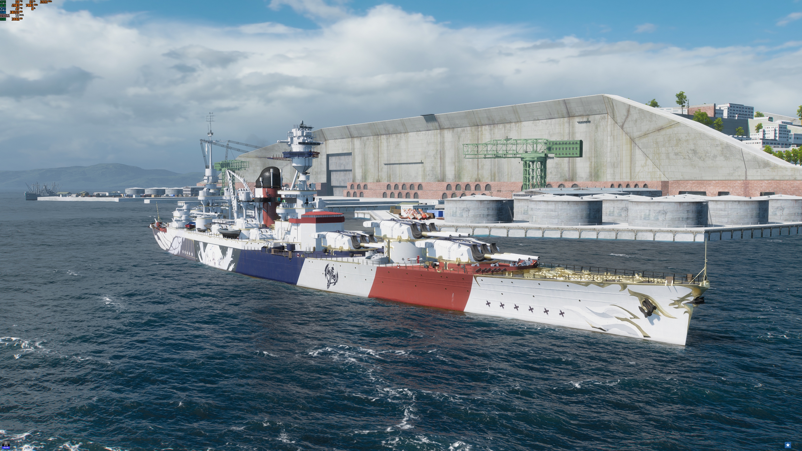 [战舰涂装] 马赛 马赛曲……鸢尾教国所属，战斗天使马赛曲。请说出您的命令吧，指挥官。(23.09.06 修复了金色雕花，让金色更加自然) NGA玩家社区