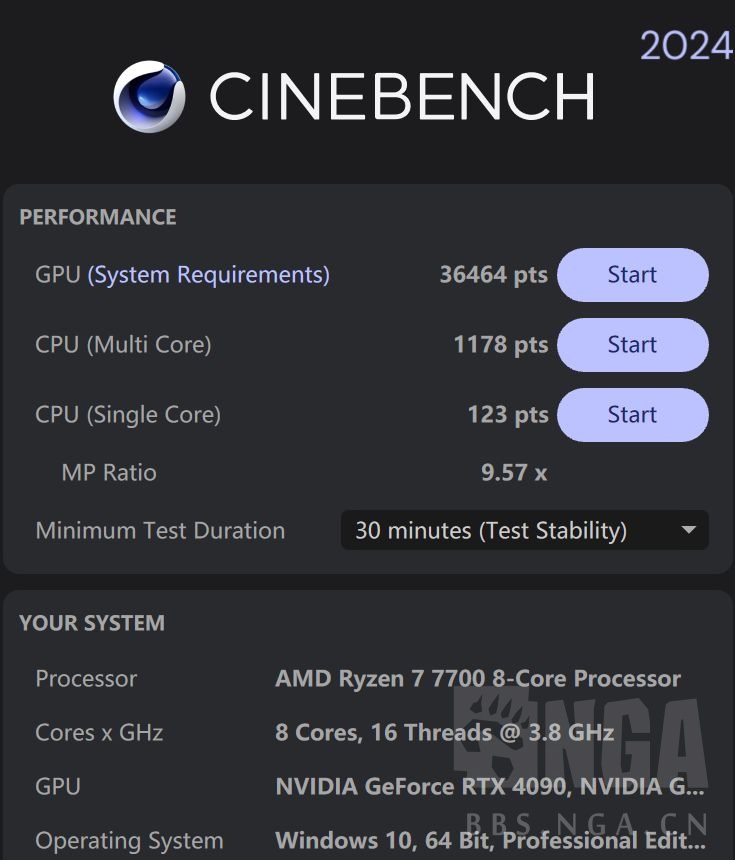 Cinebench 2024 NGA Cinebench 2024 NGA