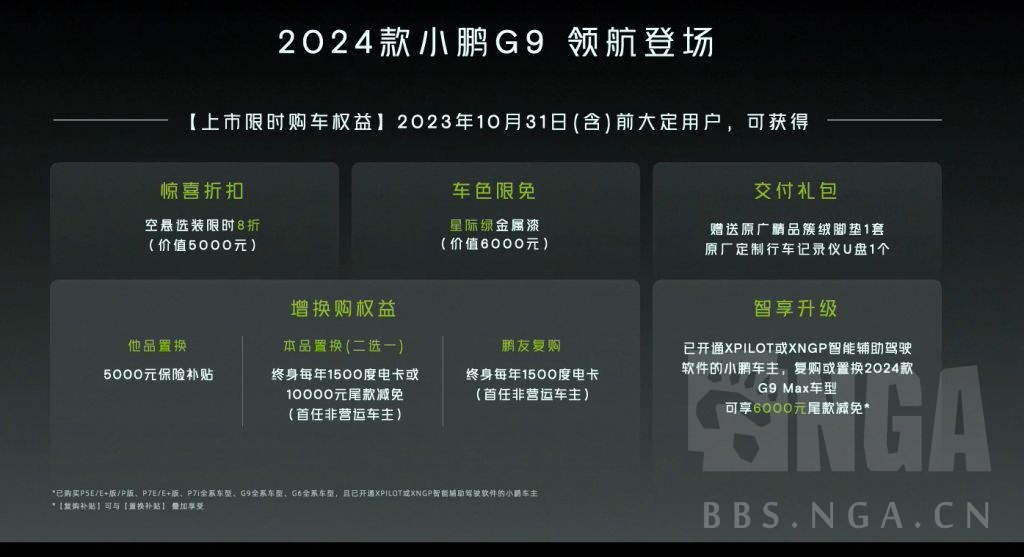 小鹏G9，不算权益26.39万起。。。。小鹏终于开窍了 NGA玩家社区