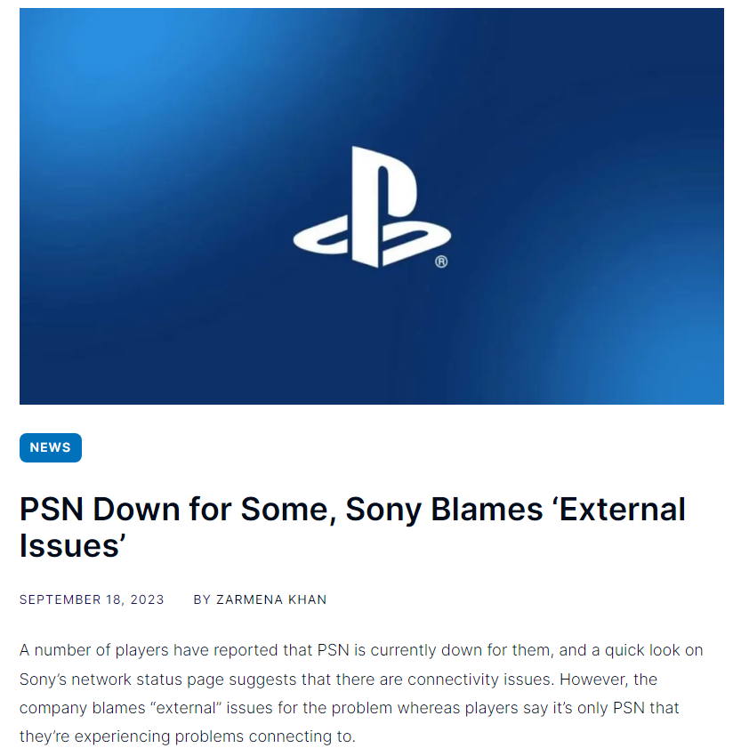 上一次PSN停摆这么久是什么时候？ NGA玩家社区