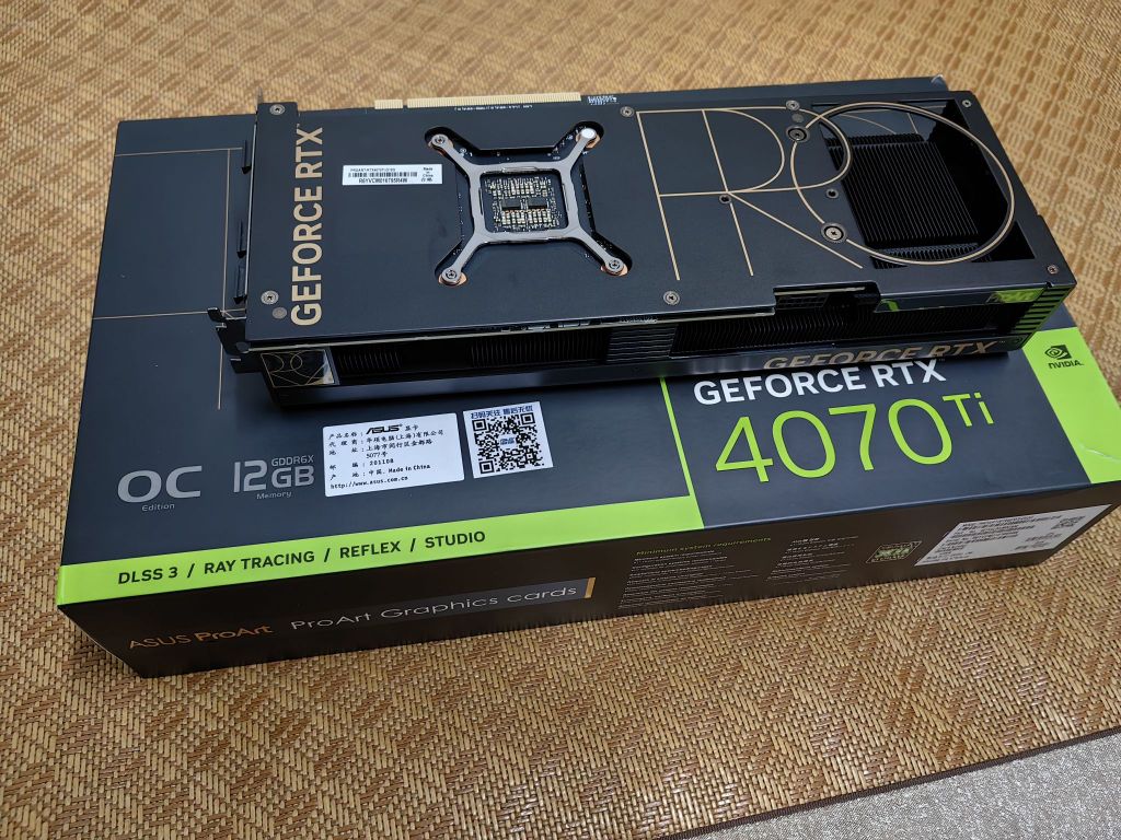 出华硕ProArt 4070ti显卡，使用不到一个月 178