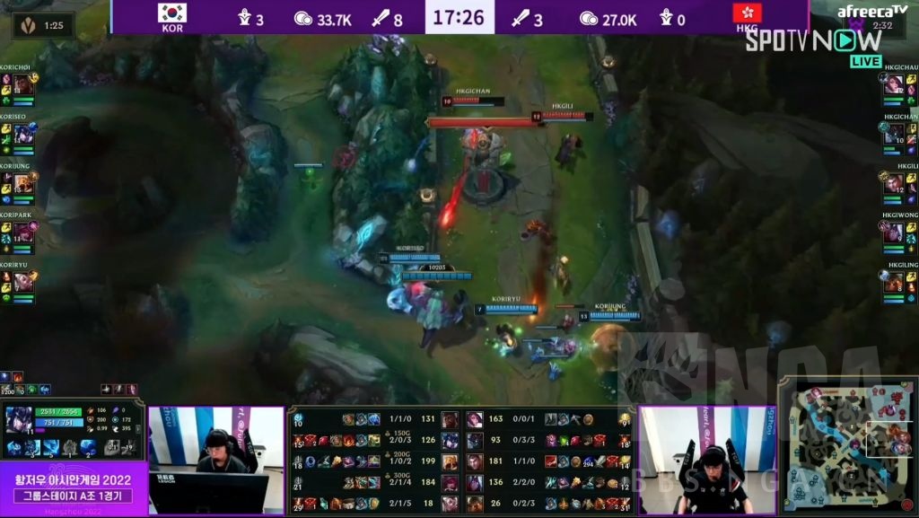 [联盟赛事] 韩国打香港大优势，但是宙斯被YSKM压了30刀 NGA玩家社区