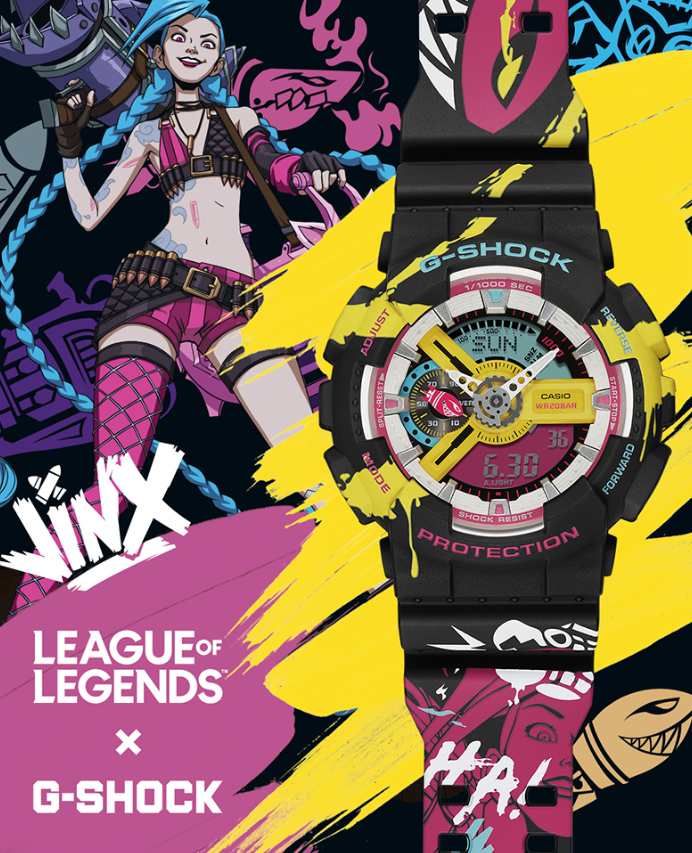 [游戏资讯] 卡西欧推出英雄联盟联名手表，海克斯和金克丝两款主题 178