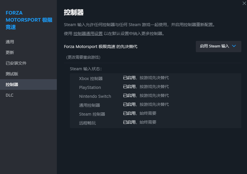 极限竞速8 steam版手柄问题 178