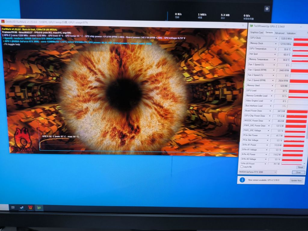 求助，3090名人堂跑甜甜圈gpu频率上不去(已解决，改成性能模式就好了) 178
