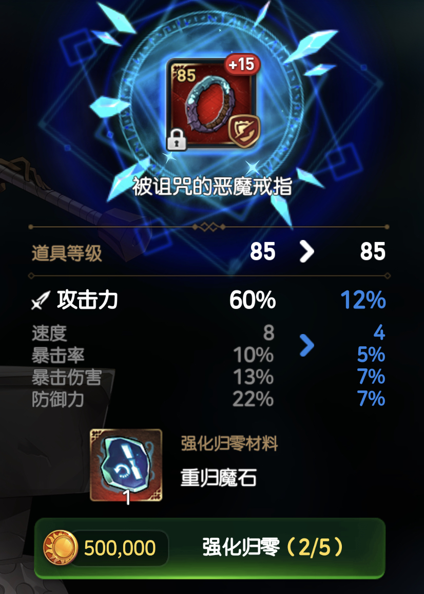 [不懂就问][装备求助]问下这件传家宝活动产物有必要归零吗？ 178