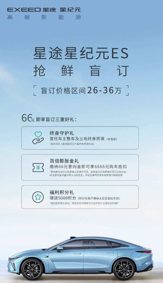[新闻速报] 星途星纪元ES 盲订价格:26~36万 NGA玩家社区