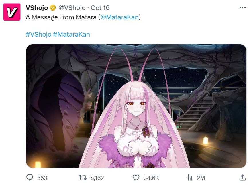 [新闻]Vshojo 16号 出道新人 蟑螂娘 Matara Kan NGA玩家社区