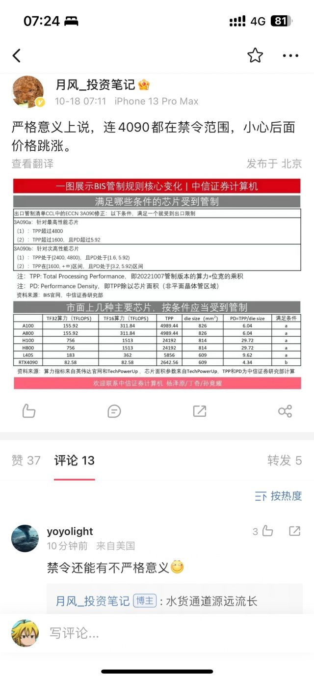 看了新的禁售细节，4090原则上属于排除项 NGA玩家社区