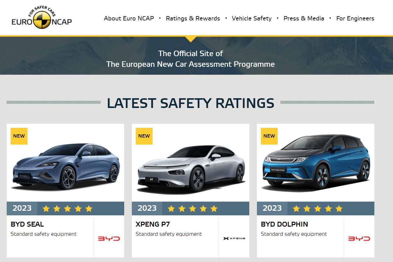 EU NCAP碰撞测试：海豹 小鹏P7 海豚 178