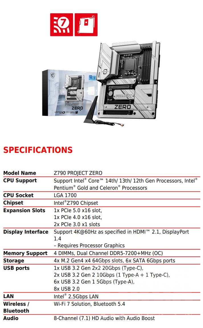 微星 Z790 PROJECT ZERO曝光 NGA玩家社区