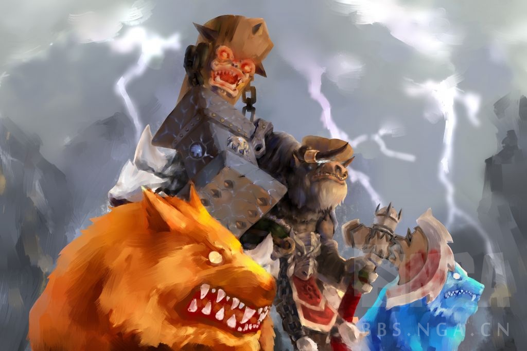 [原创] 一直觉得武僧的风火雷电没有做出WAR3的精髓，所以画了个老版的熊猫分身。 NGA玩家社区