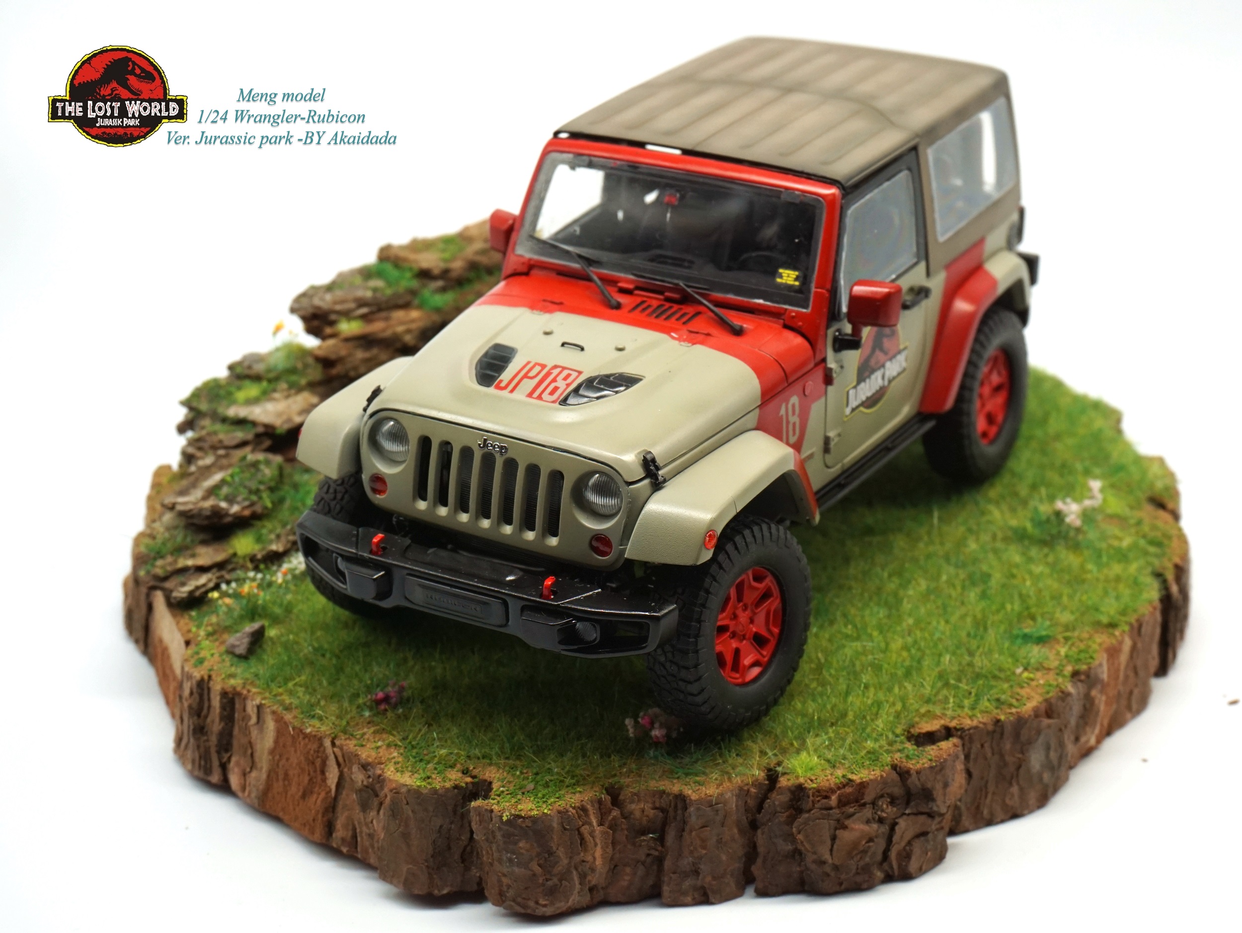 [技术交流] MENG 模型 1/24 JEEP牧马人 侏罗纪公园经典18号车涂装。 NGA玩家社区