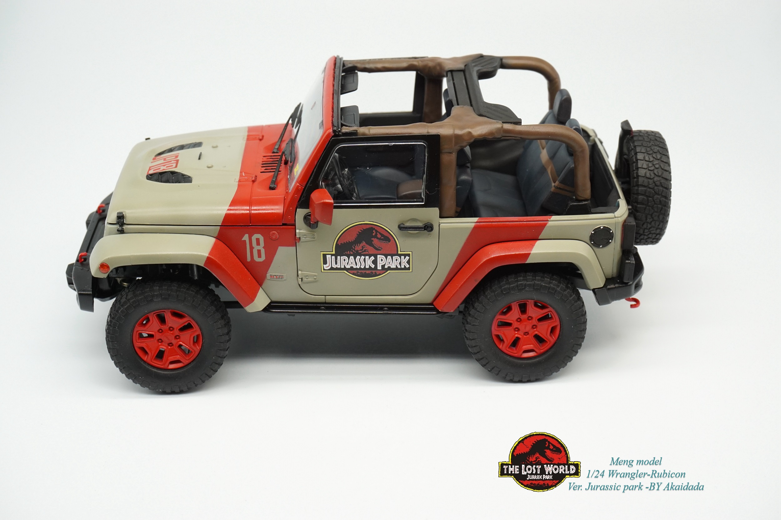 [技术交流] MENG 模型 1/24 JEEP牧马人 侏罗纪公园经典18号车涂装。 NGA玩家社区