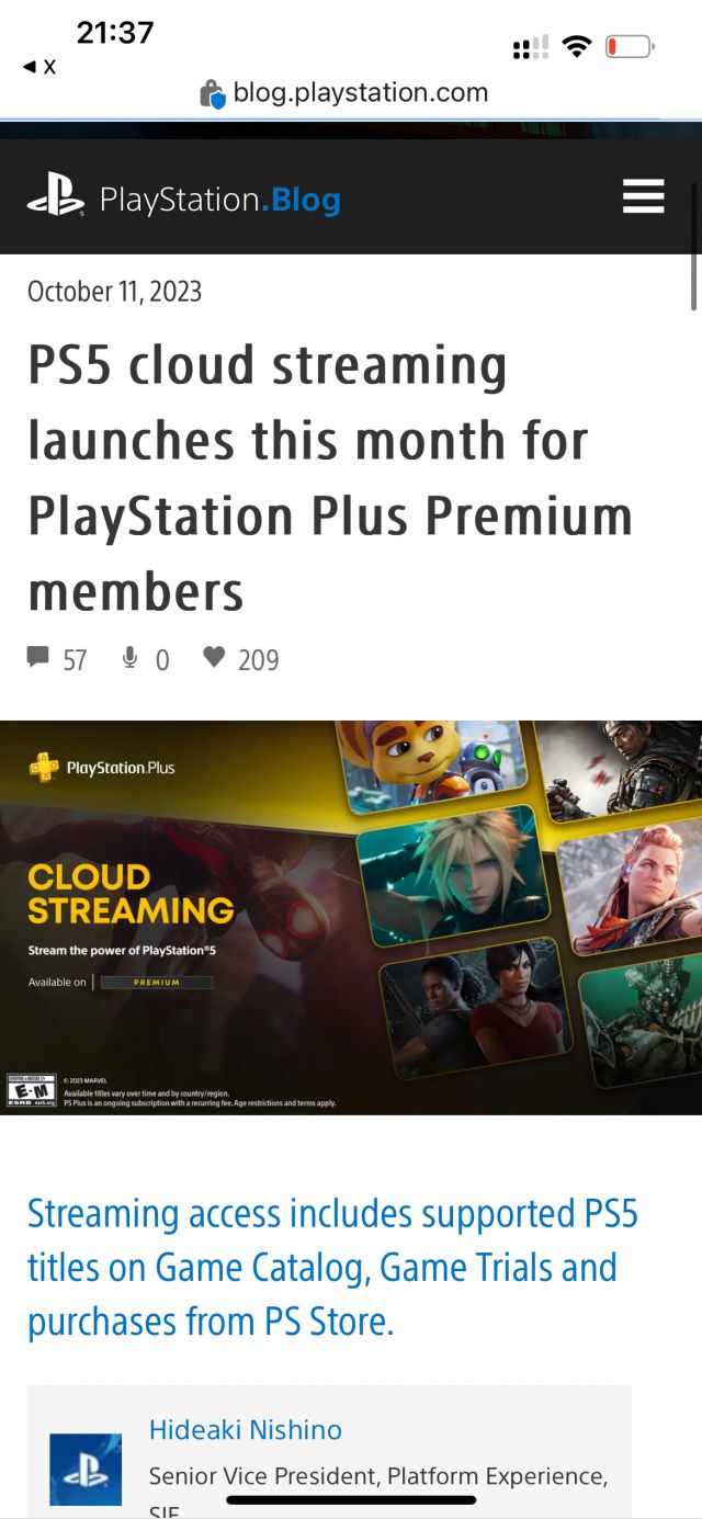 PS5云游戏正式上线：仅限PS三档会员 NGA玩家社区