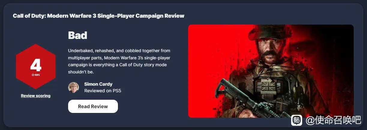 cod20连ign都给了低分 NGA玩家社区