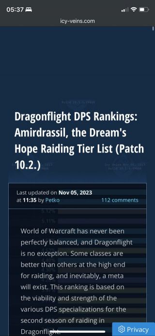 Icy Veins网站各职业排名 包含dps T 奶 NGA玩家社区