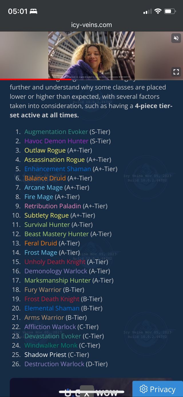 Icy Veins网站各职业排名 包含dps T 奶 NGA玩家社区