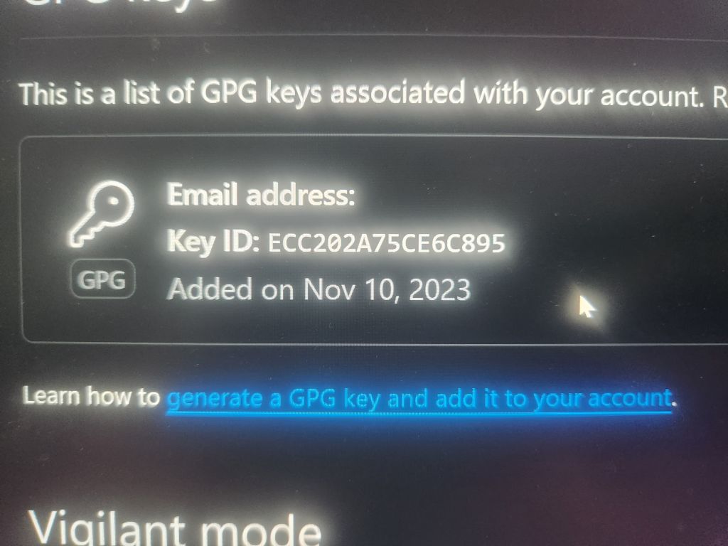 github添加gpg key的问题 (已解决) NGA玩家社区