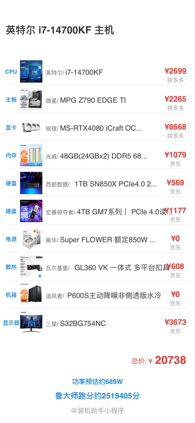 [硬件求助] 不上4090换4080，预算2.5w怎么配？ NGA玩家社区