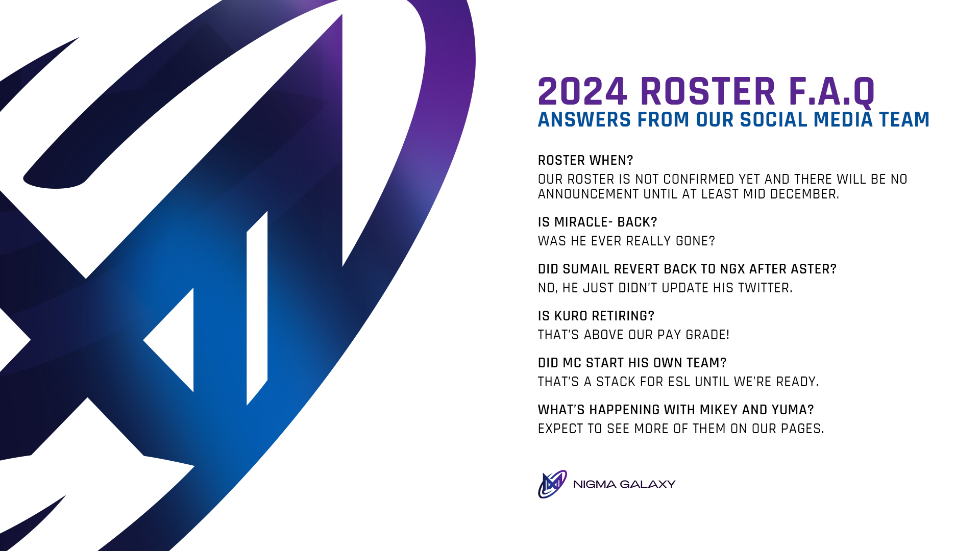 阿联酋NigmaGalaxy俱乐部关于2024年dota2阵容的FAQ NGA玩家社区