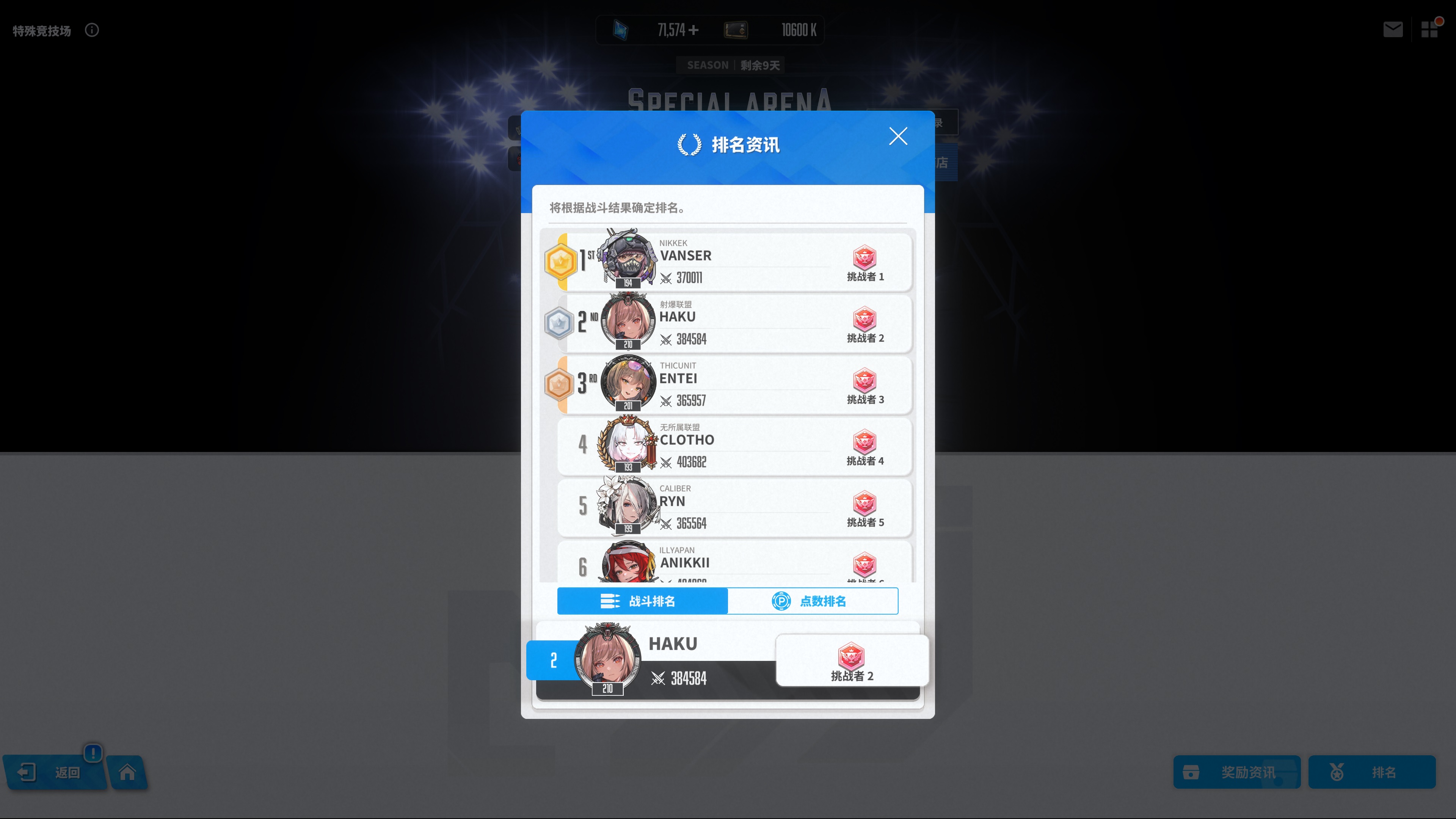 [提问] 为什么我看见的pjjc点数排名跟同一场里的别人看见的不一样？ NGA玩家社区