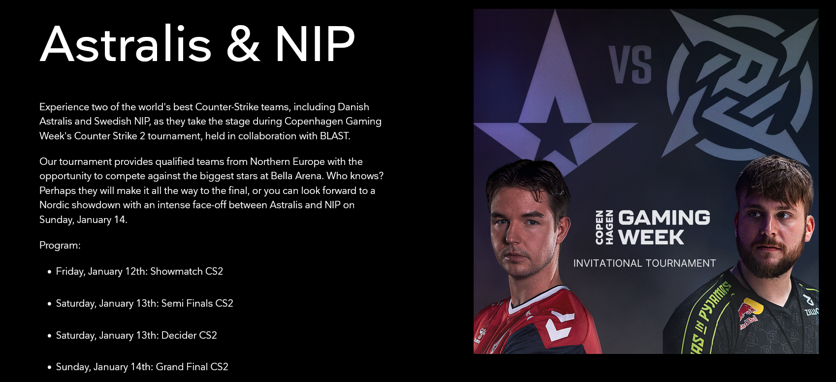 Astralis和NIP将参加BLAST于明年1月12-14日举办的4队哥本哈根赛事活动 NGA玩家社区