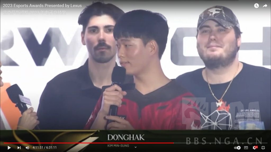 [搬运] donghak提名“Esports breakthrough player of the year” NGA玩家社区