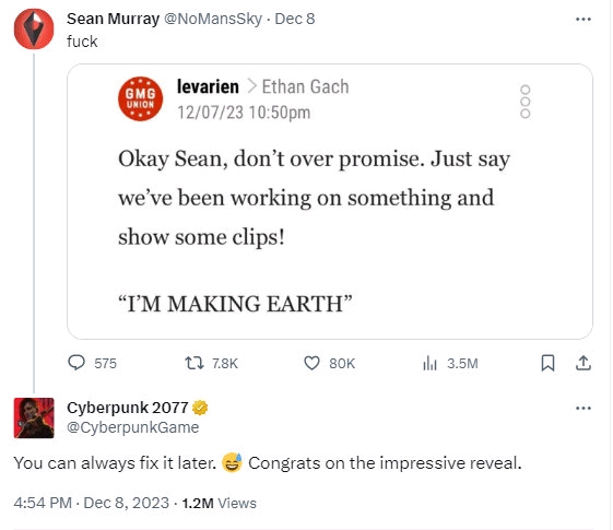 CDPR锐评无人深空制作组新作：游戏没做好无所谓，你总是能后面再修修 NGA玩家社区