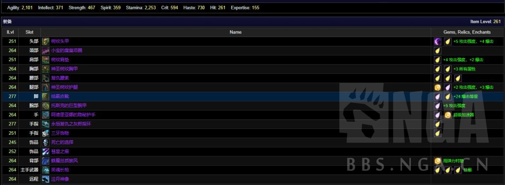 请路过的猫大帮忙分析下输出是不是合格，菜狗实在看不懂WCL NGA玩家社区