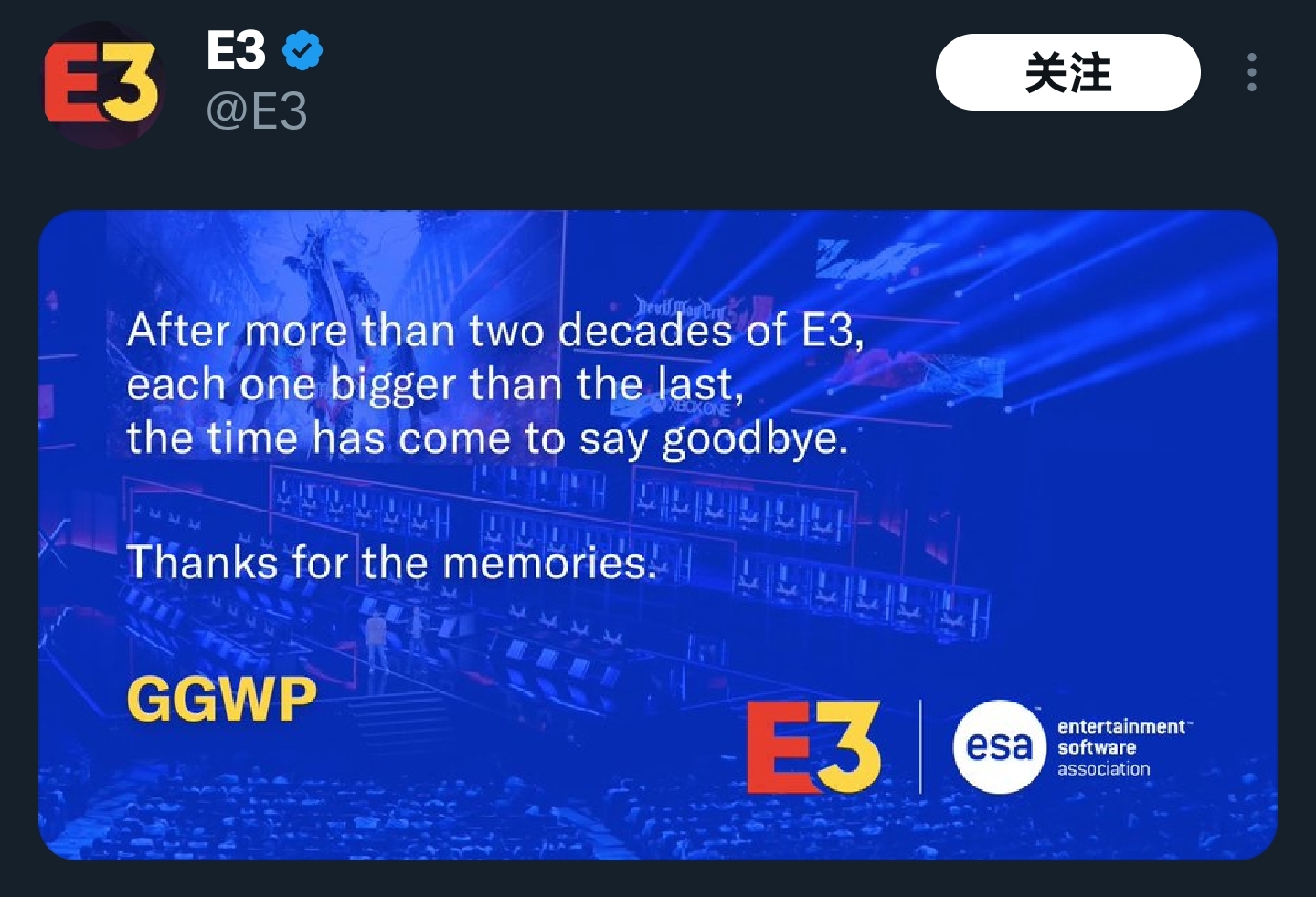 [既然TGA能发瓜版]E3无了 NGA玩家社区