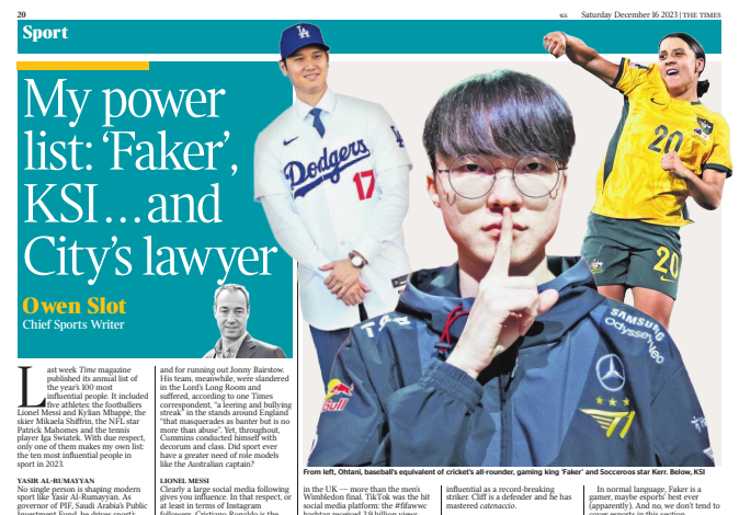 [外赛区赛事] Faker入选体育界TOP10人物，被称为电竞史上最优秀选手 NGA玩家社区