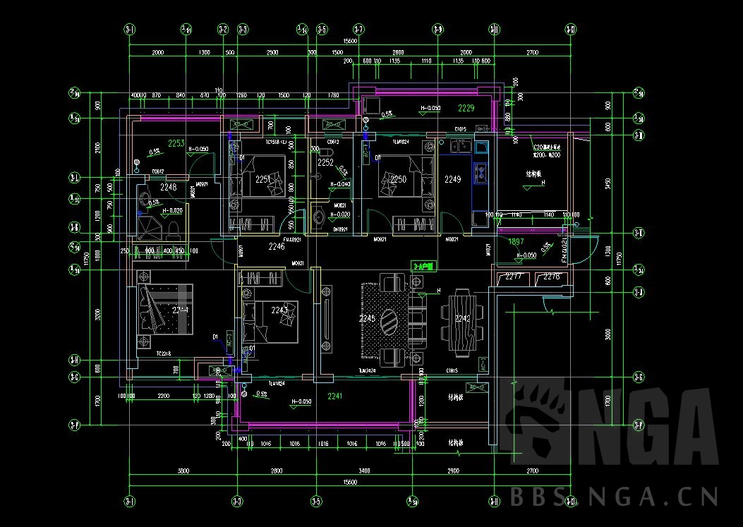 大家伙帮看看这是承重墙吗？(更新CAD图) NGA玩家社区