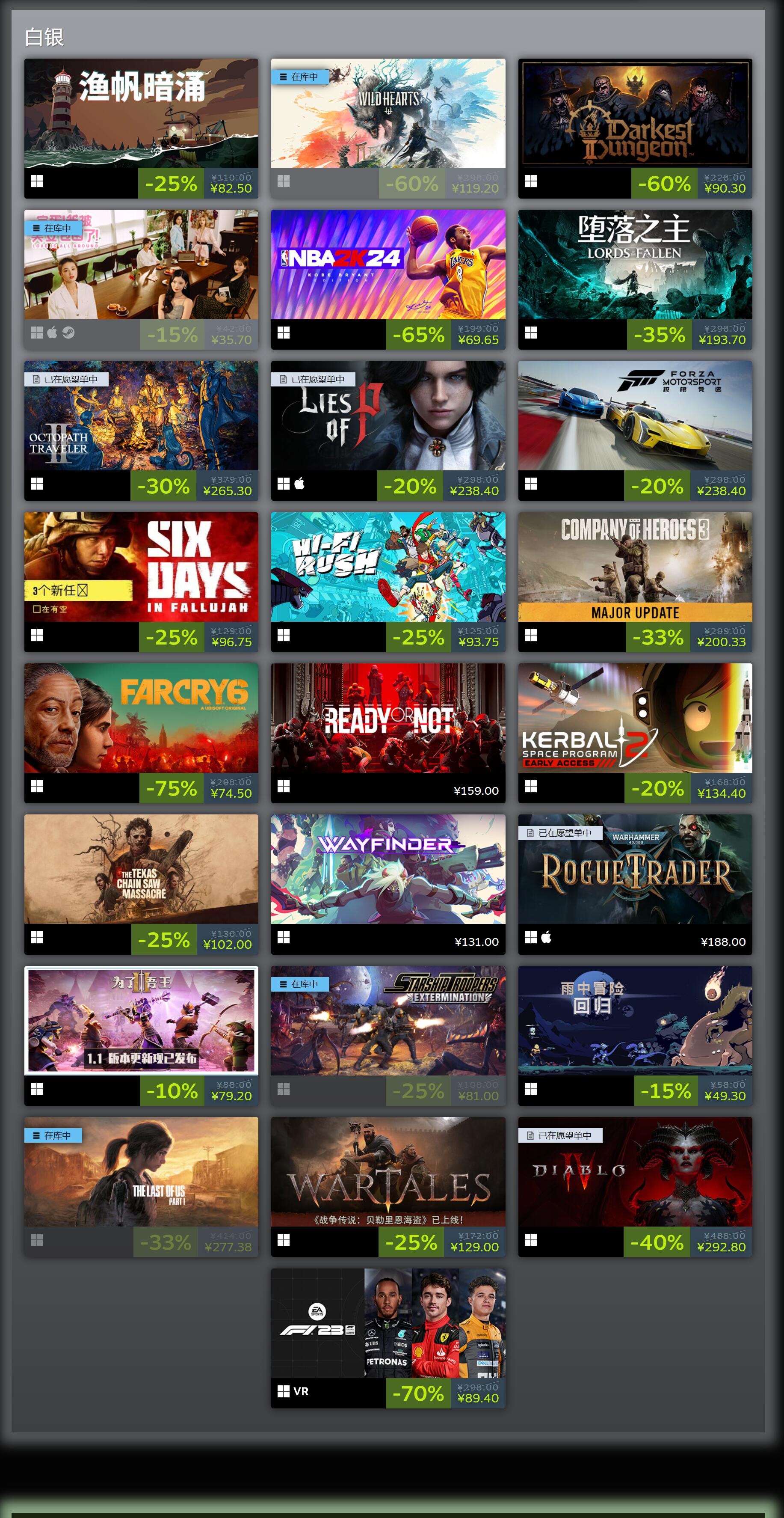 Steam 2023 年度最佳榜单出炉 178