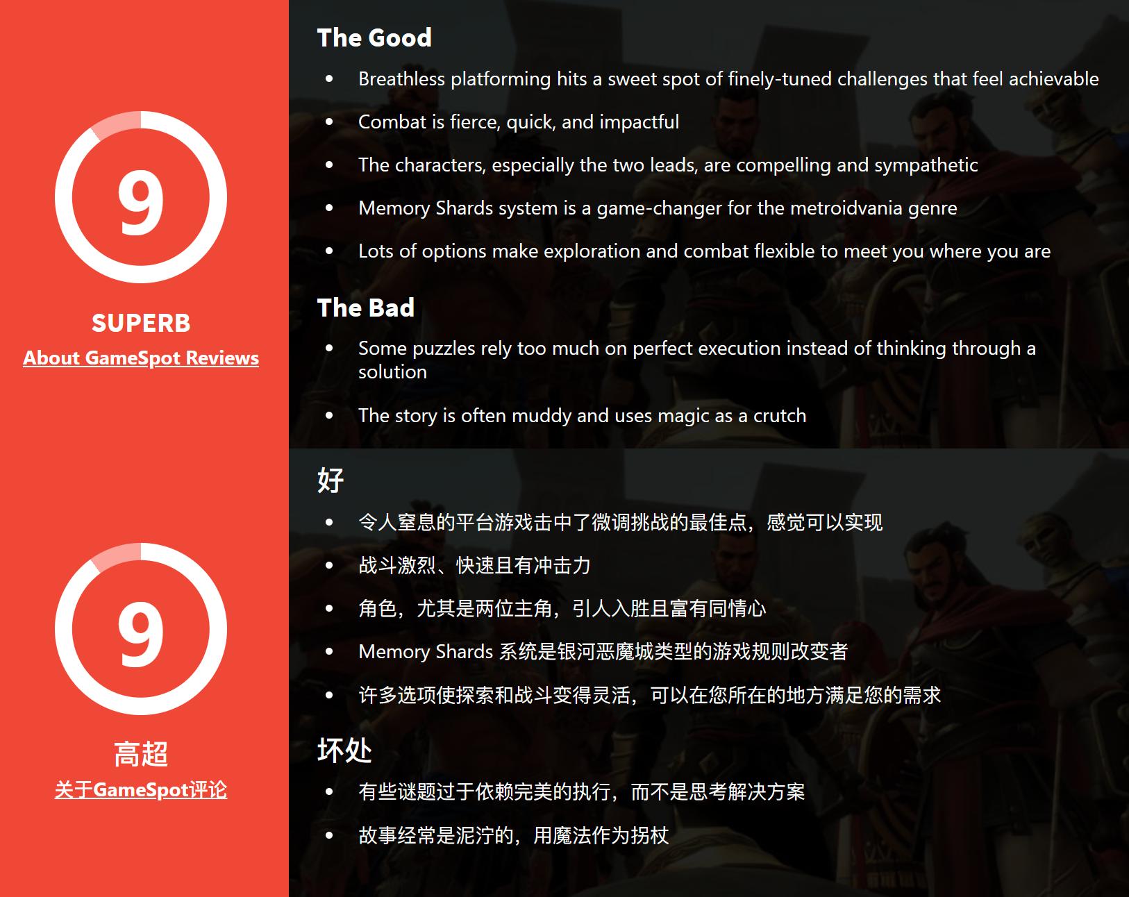 [业界新闻] 育碧银河城游戏《波斯王子：失落的王冠》MC87分 - OC86分，IGN8 - GS9，试玩DEMO已经推出 NGA玩家社区