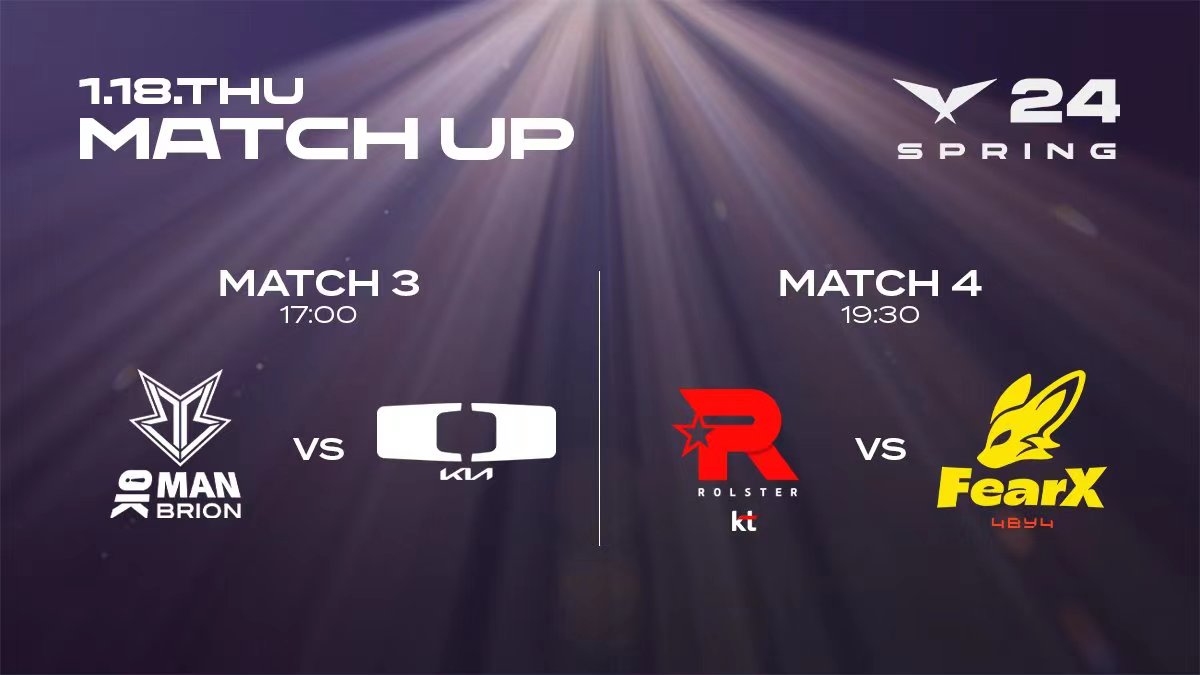 [外赛区赛事] 2024lck春季赛1月18日BROvsDK KTvsFOX NGA玩家社区